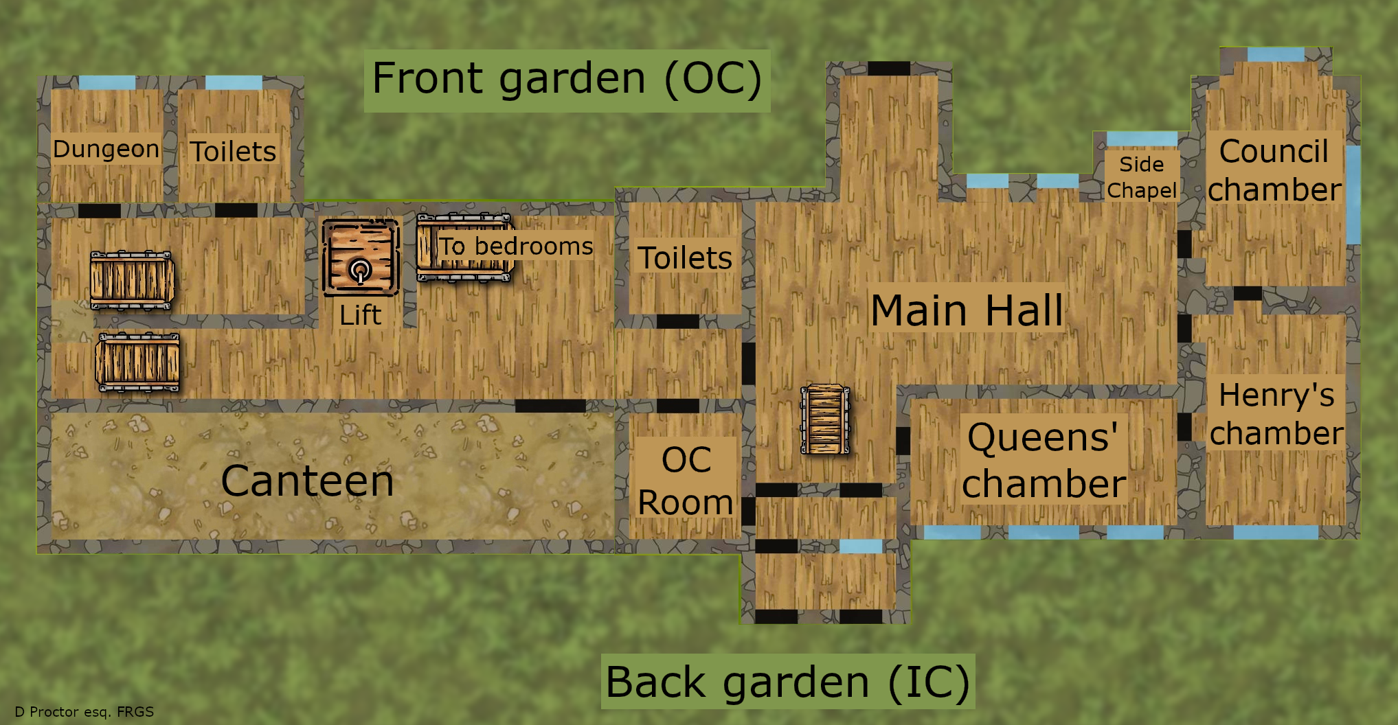 Layout of the venue – Reginae Regis – The Six Wives of Henry VIII
